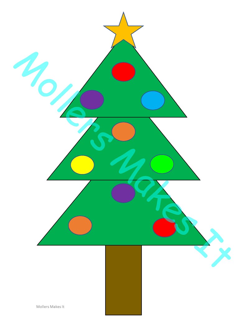 Simple Christmas Tree Craft Template for Kids Toddler, Preschool ...