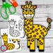 Gallant Giraffe Craft Template for Kids in Preschool, Simple Cut and ...