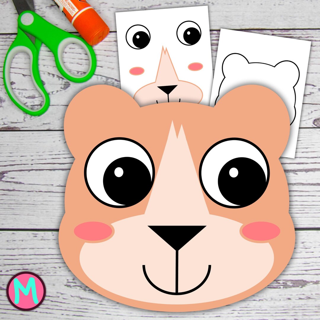 Hamster Craft Template, Printable Cut and Glue Animal Craft for Kids ...