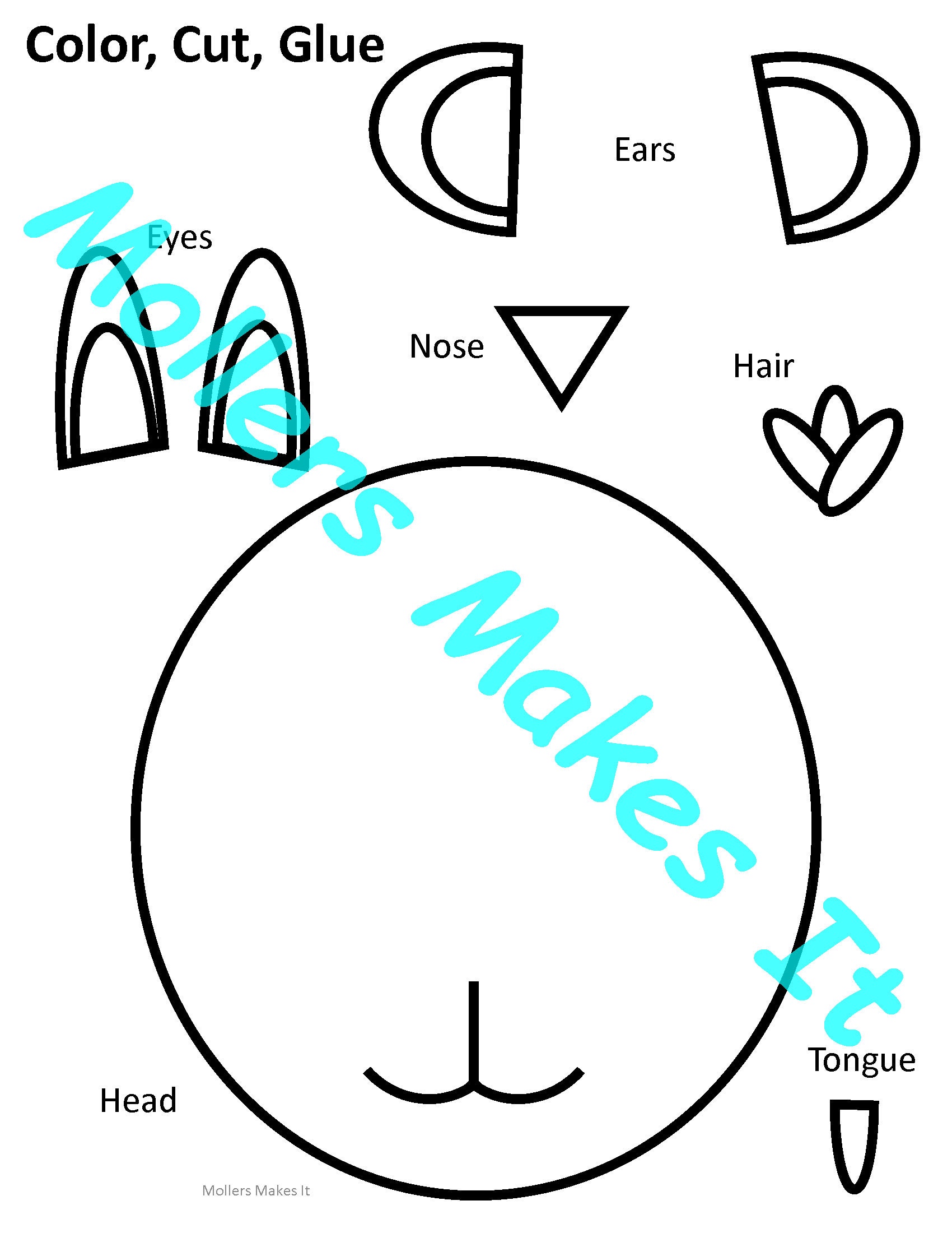 Monkey Paper Craft Printable Pattern Template for Kids in - Etsy