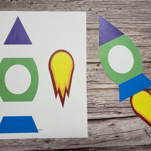 Spaceship Craft Template Pattern for Kids in Preschool, Kindergarten ...