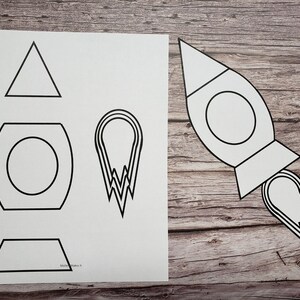 Spaceship Craft Template Pattern for Kids in Preschool, Kindergarten ...