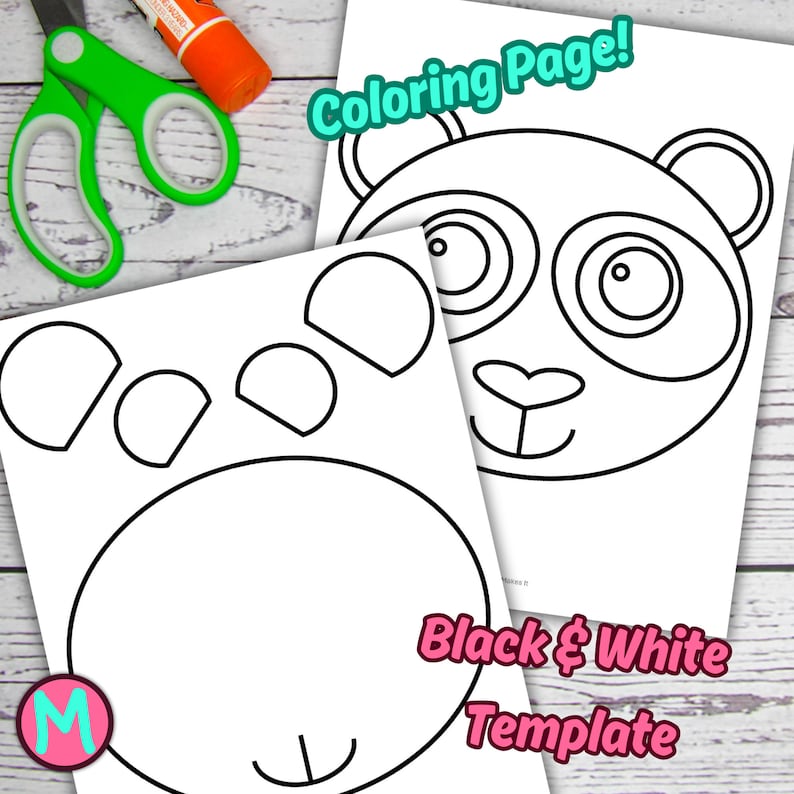 Panda Craft Template: Cut & Glue Paper Craft (PDF) - Etsy