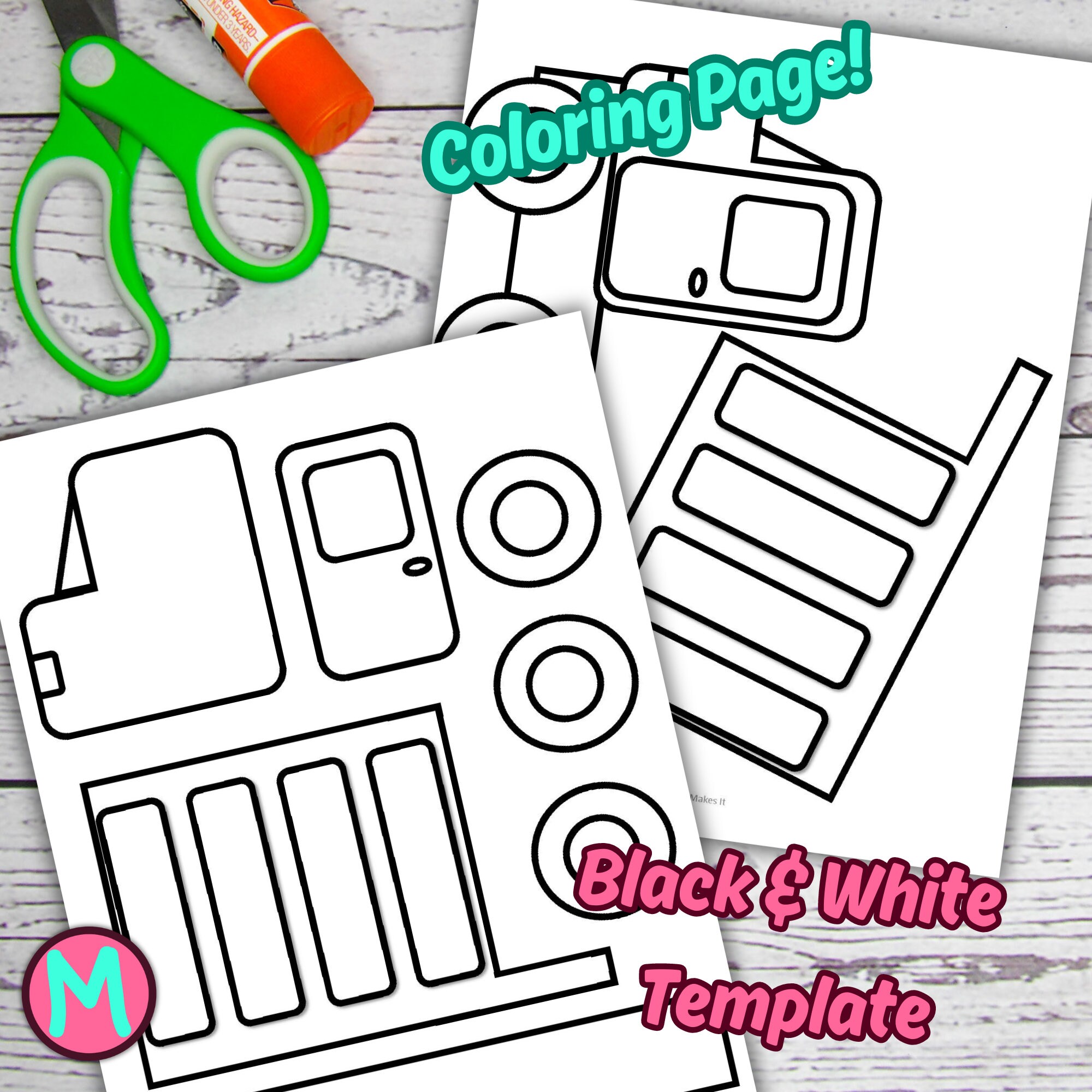 Dump Truck Craft Template for Preschool, Fun Construction Craft for ...