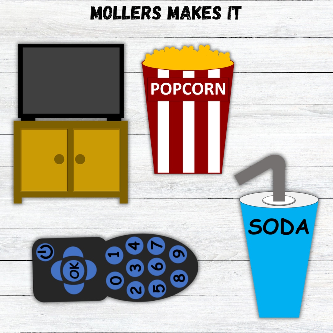 Movie Night Paper Craft Template Bundle for Kids Preschool - Etsy