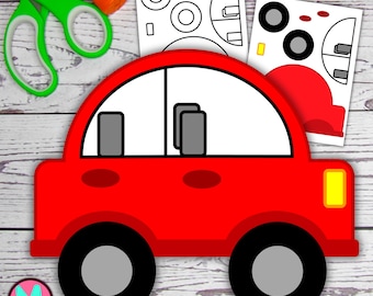 Car Craft Activity - Color, Cut, and Glue for Prek to 2nd Grade, PDF ...