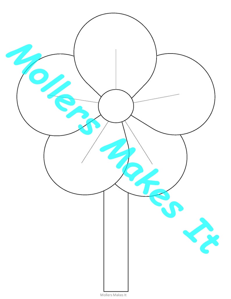 Spring Flowers Craft Template for Kids in Preschool, Kindergarten ...