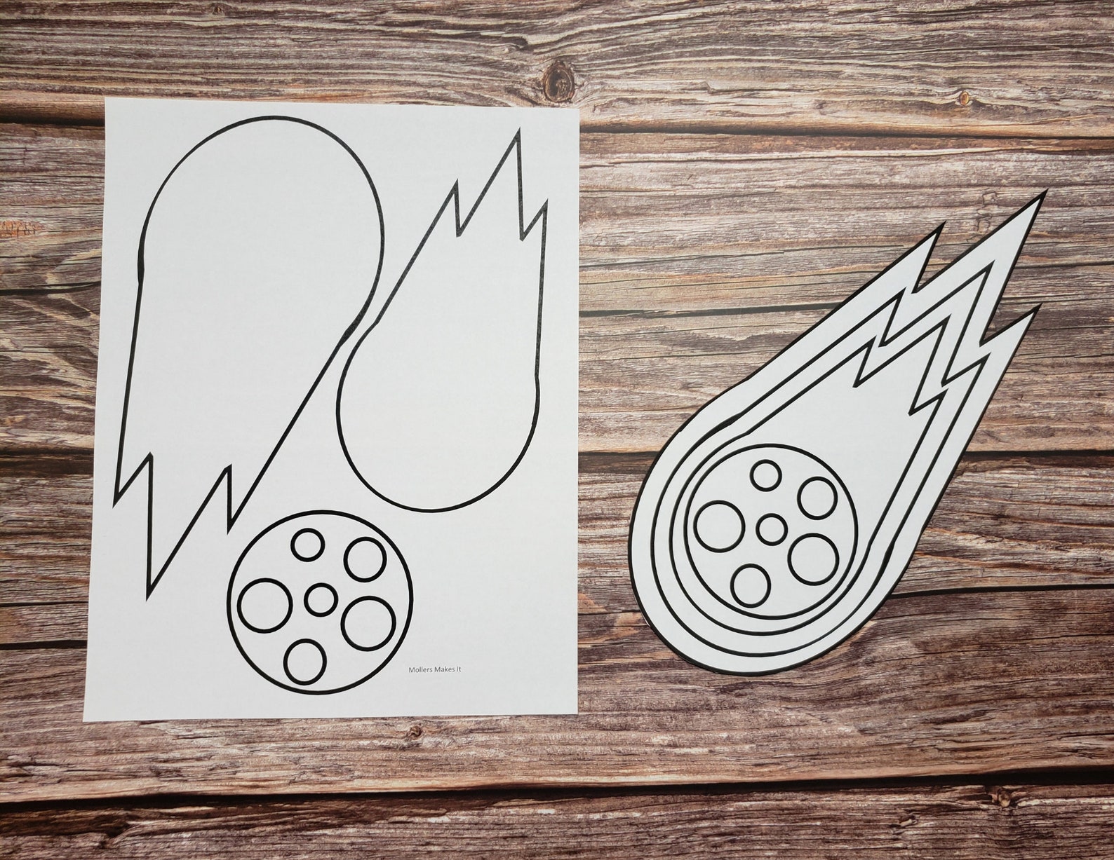 Space Asteroid Craft Template for Kids, Preschool, Elementary, Toddler ...