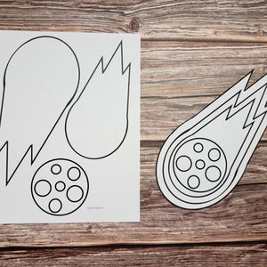 Space Asteroid Craft Template for Kids, Preschool, Elementary, Toddler ...