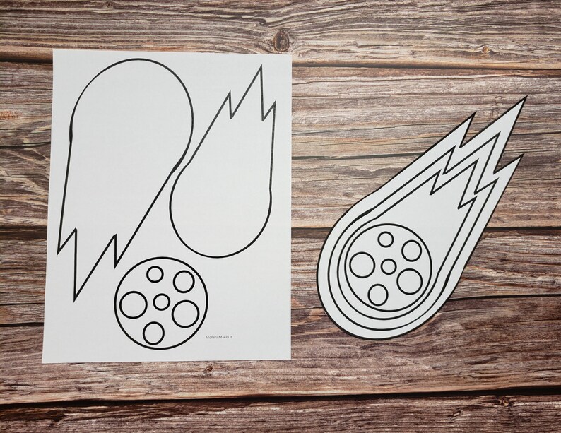 Space Asteroid Craft Template for Kids, Preschool, Elementary, Toddler ...