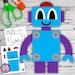 Robot Paper Craft Template: Cut and Glue Activity (PDF) - Etsy