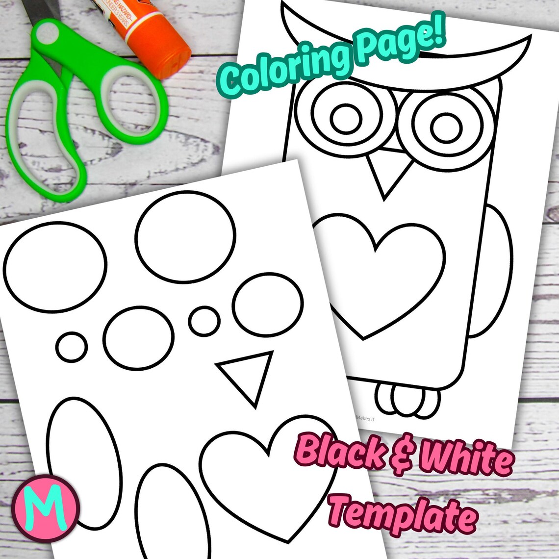 Optimistic Owl Craft Template for Kids, Simple Preschool Craft, Fun ...