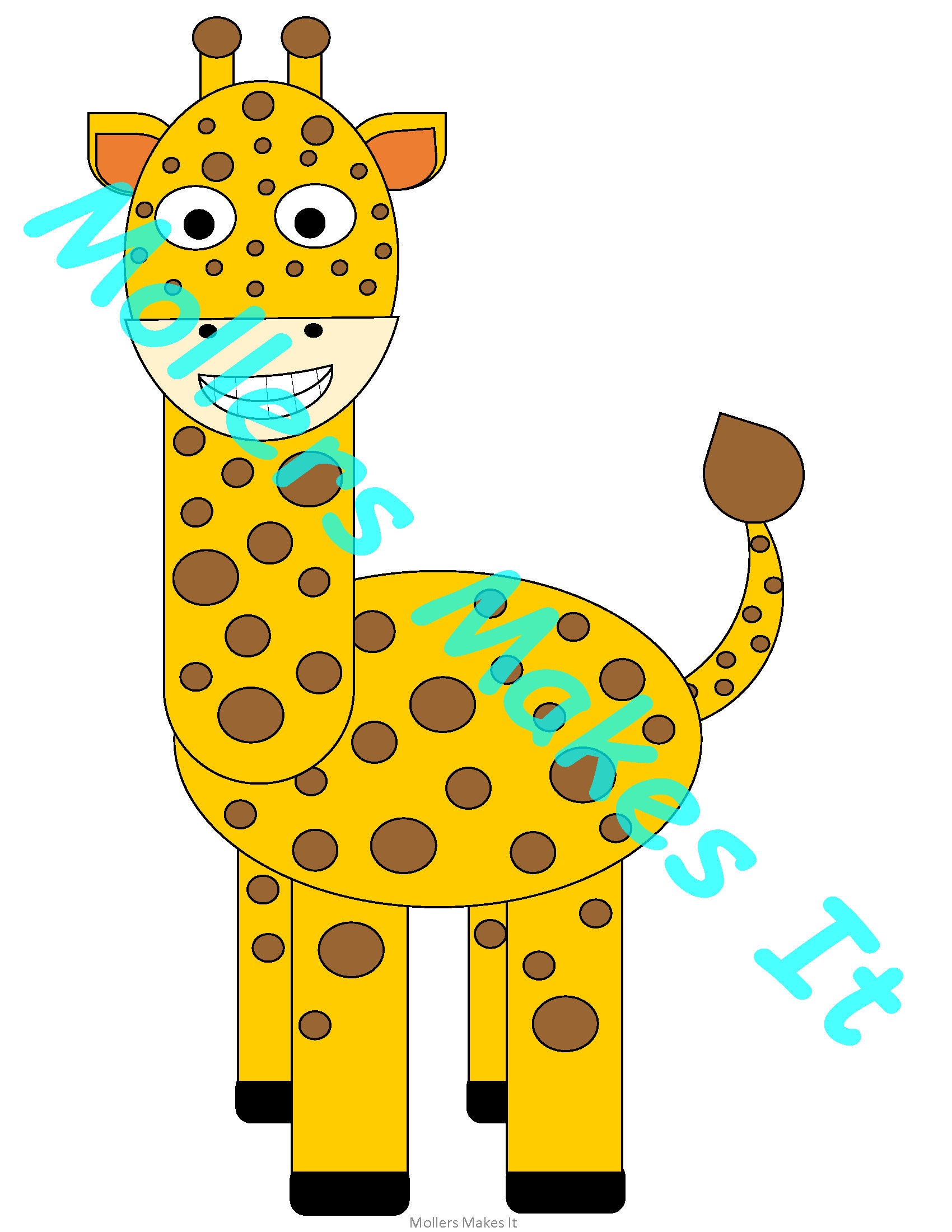 Gallant Giraffe Craft Template for Kids in Preschool, Kindergarten ...