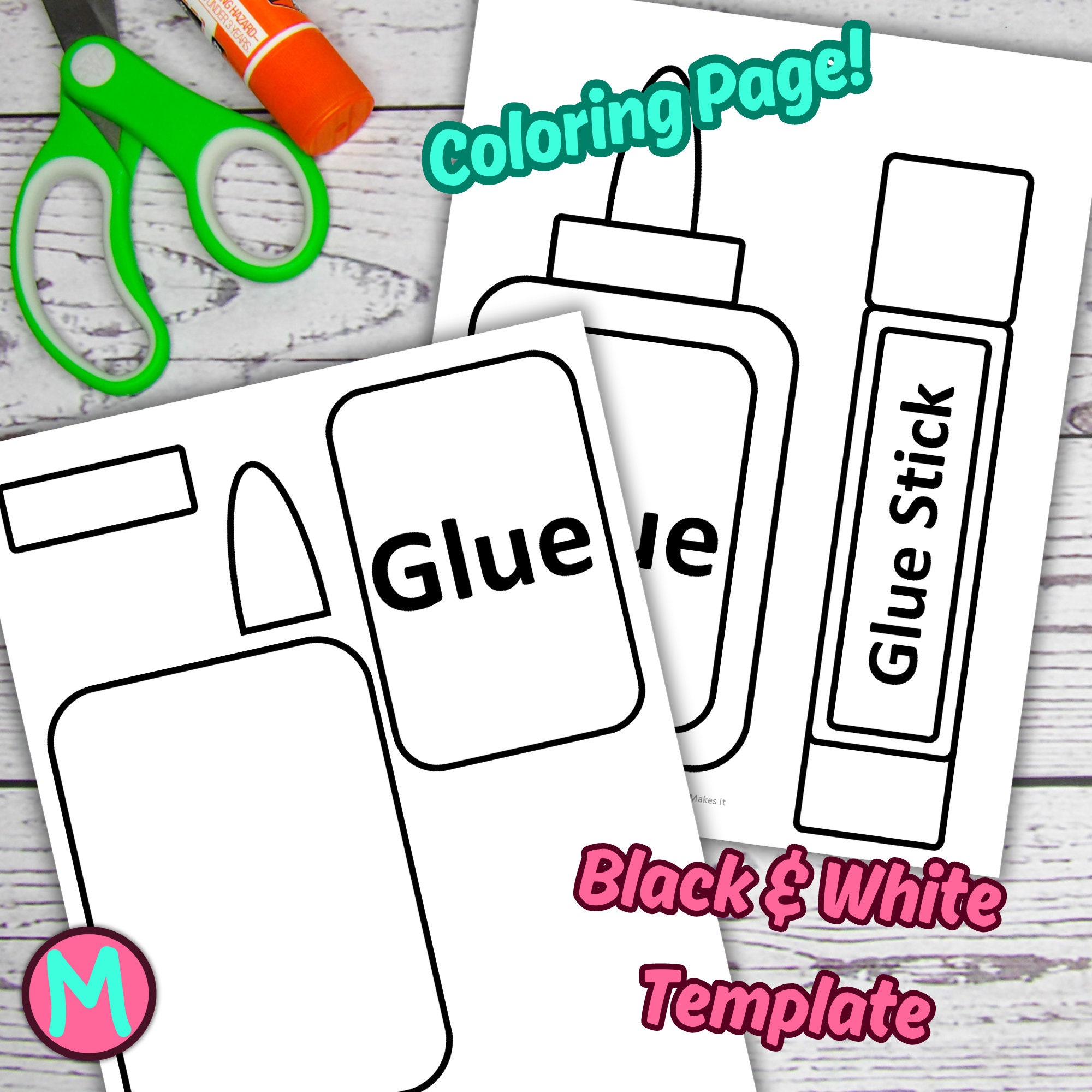 Gleeful Glue Craft Template for Kids, Preschool, Kindergarten ...