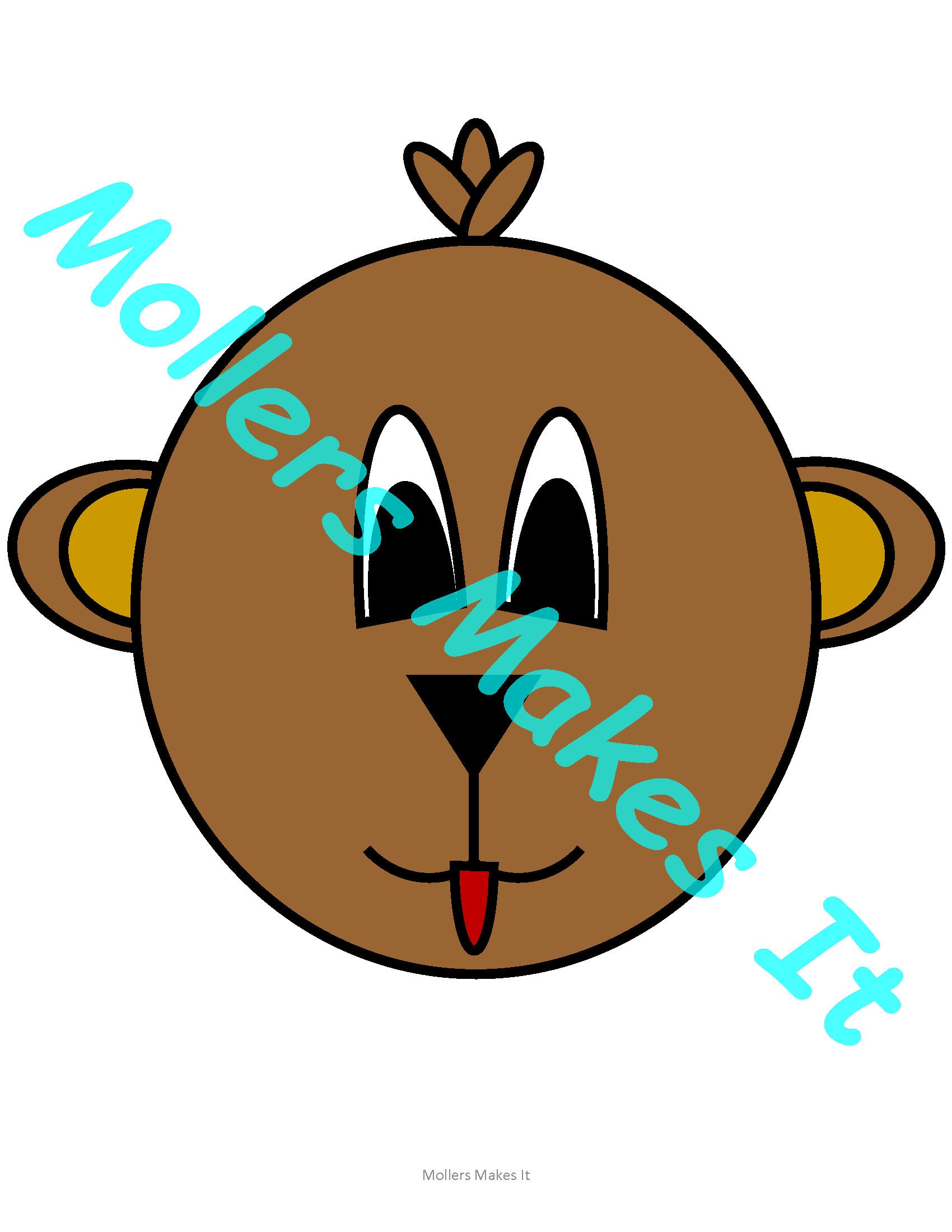 Monkey Paper Craft Printable Pattern Template for Kids in - Etsy