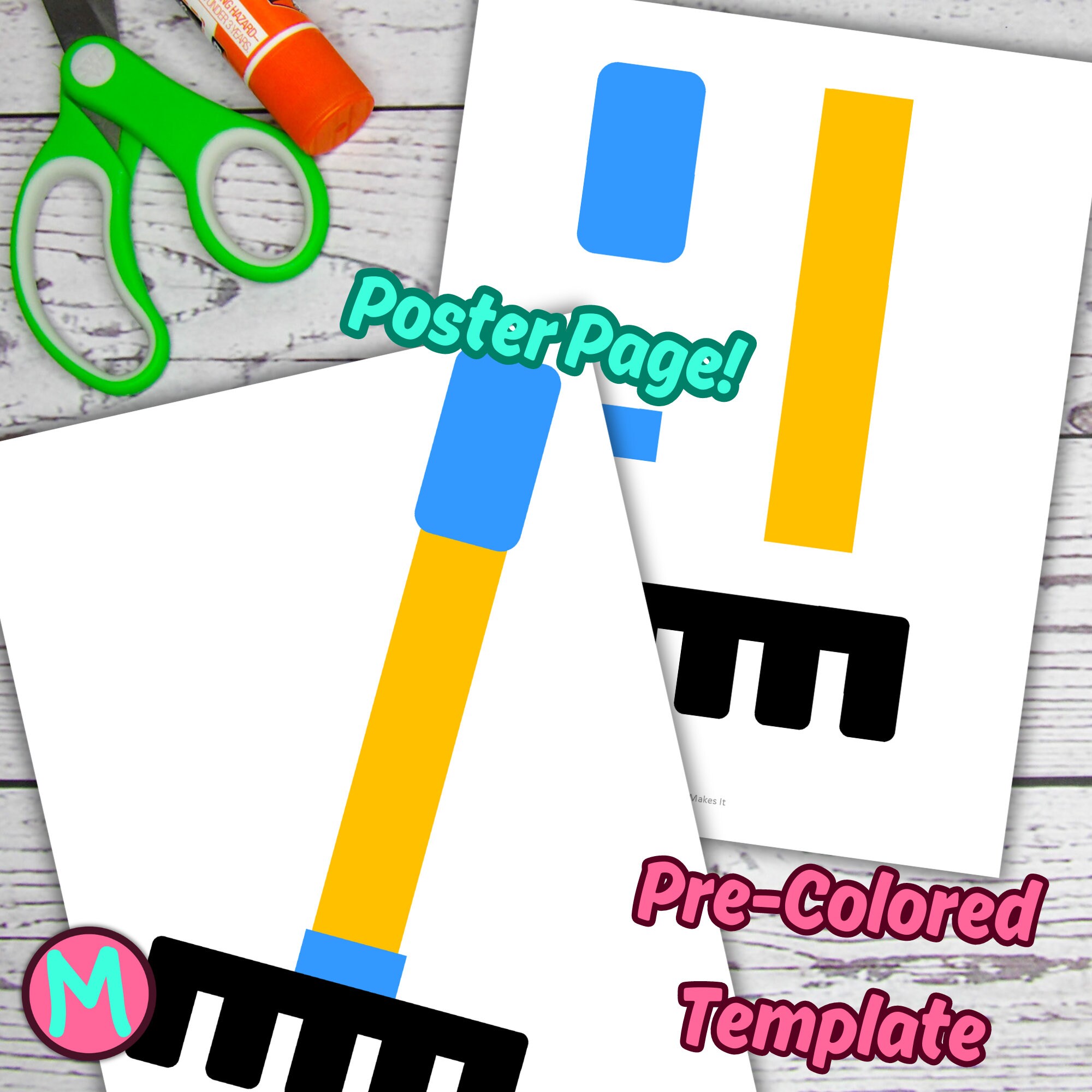 Rake Craft Template a Cut and Glue Activity for Preschool, Toddler ...