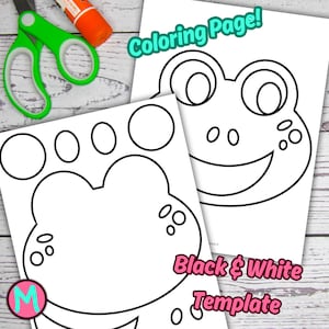 Frog Head Craft Template: Printable Cut & Glue Paper Craft for Kids ...
