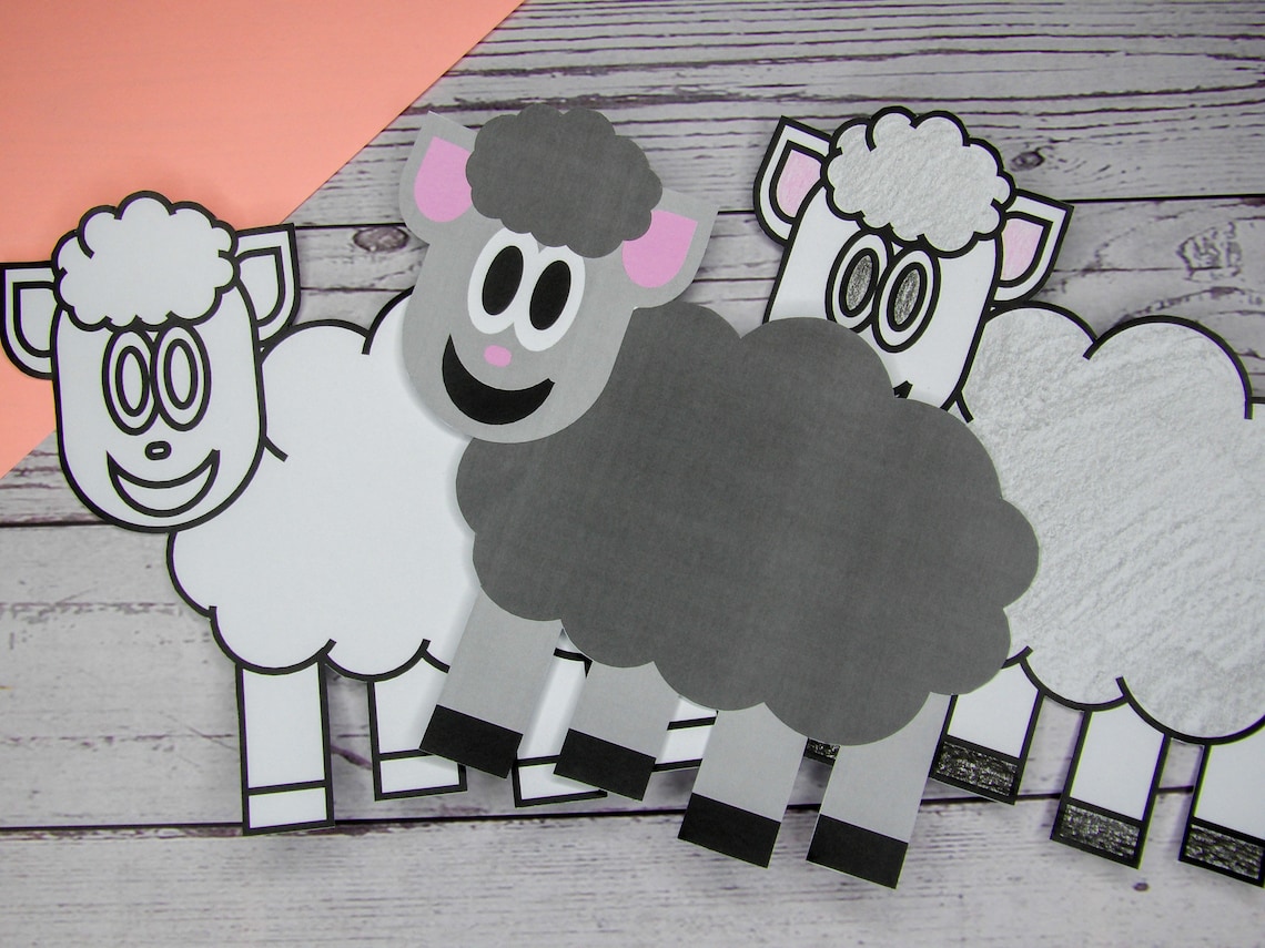 Sheep Craft Template: Kids Cut and Glue Activity (PDF) - Etsy