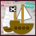 Pirate Ship Paper Craft Pattern Template for Kids in Preschool ...