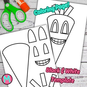 Carrot Craft Template for Kids, Preschool, Kindergarten, Elementary ...