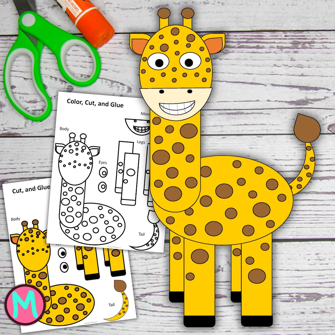 Gallant Giraffe Craft Template for Kids in Preschool, Kindergarten, Elementary, Homeschool, and ...