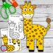 Gallant Giraffe Craft Template for Kids in Preschool, Kindergarten ...