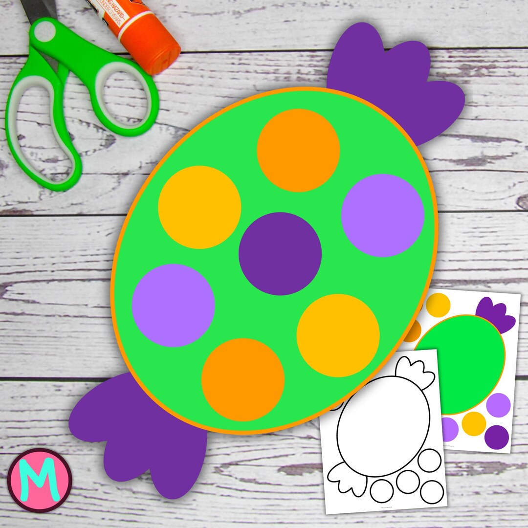 Halloween Candy Craft Template: Cut & Glue Paper Craft (PDF) - Etsy