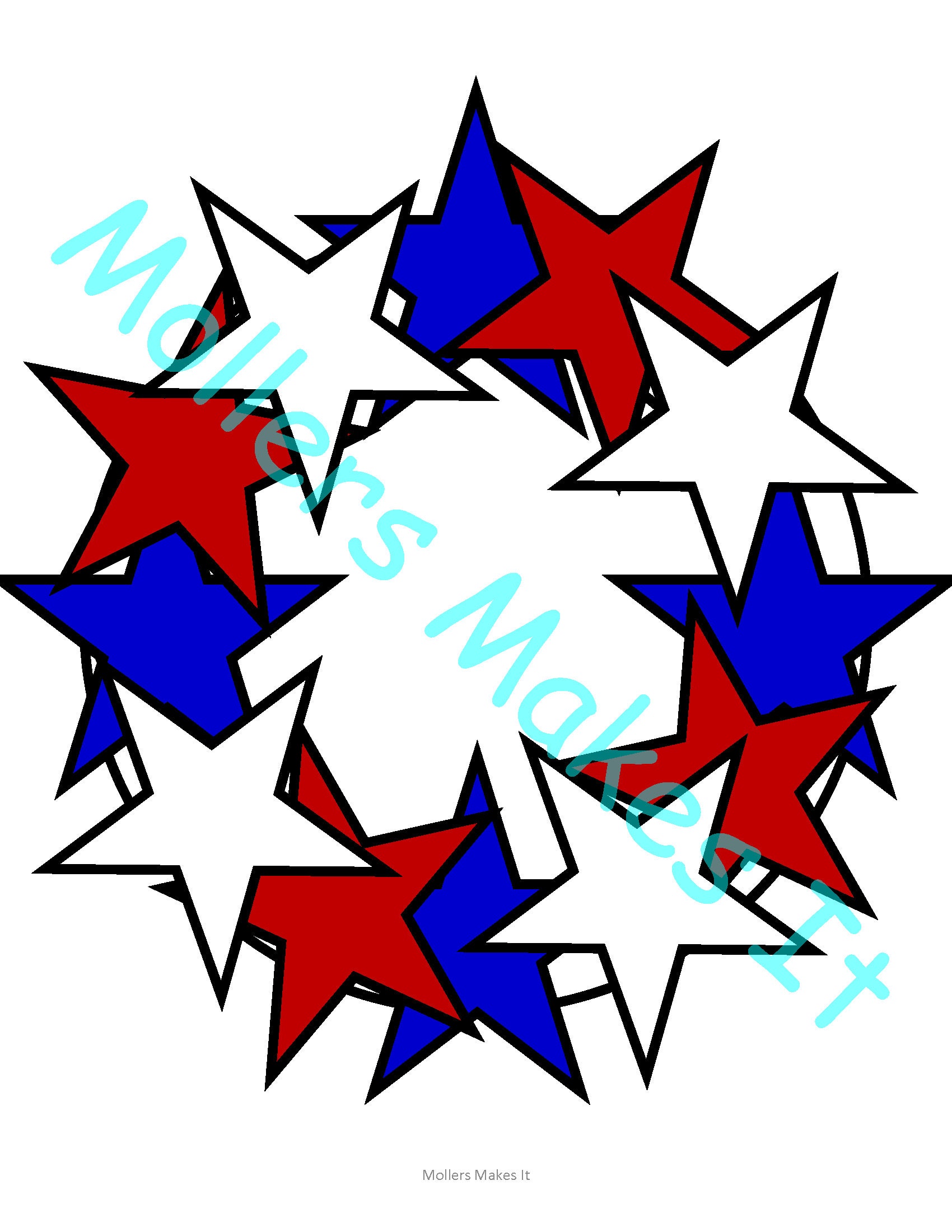 4th of July Star Wreath Craft Template for Kids in Preschool ...