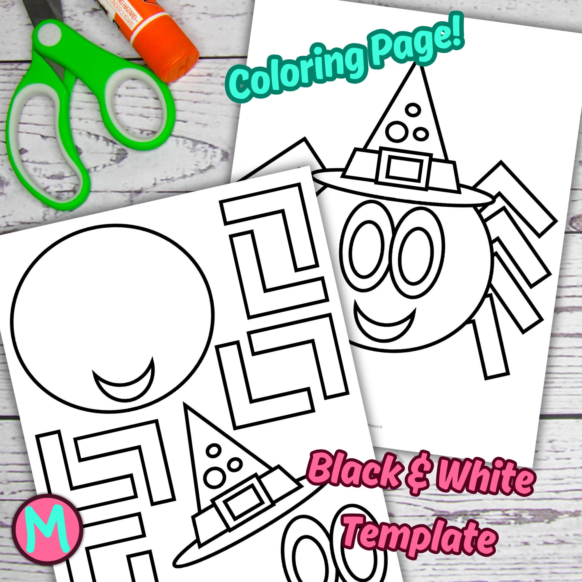 Halloween Witch Spider Craft Template: Cut & Glue Paper Craft (PDF) - Etsy
