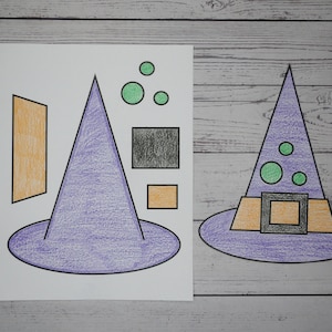 Witch Hat Craft Template for Kids, Preschool, Kindergarten, Elementary ...