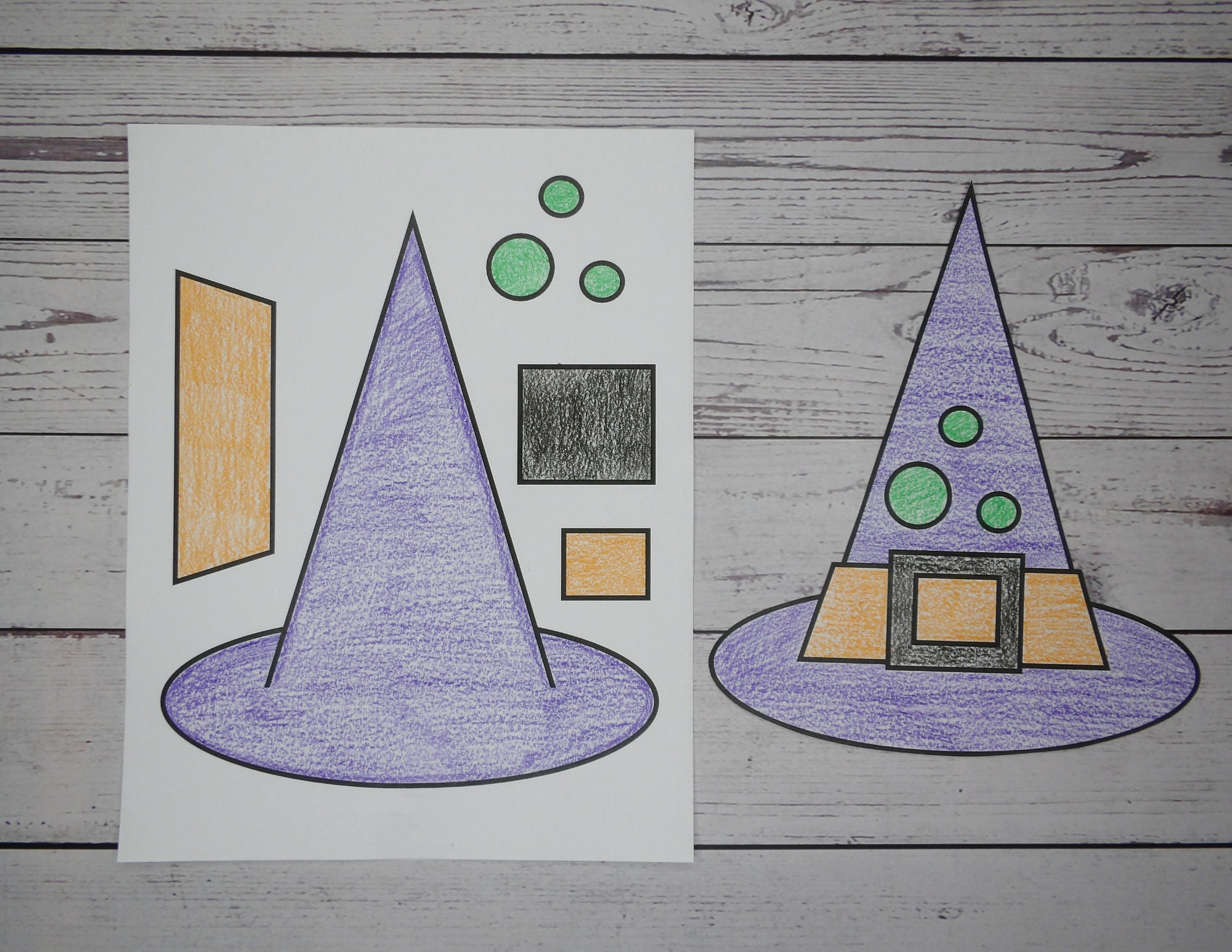 Witch Hat Craft Template for Kids, Preschool, Kindergarten, Elementary ...