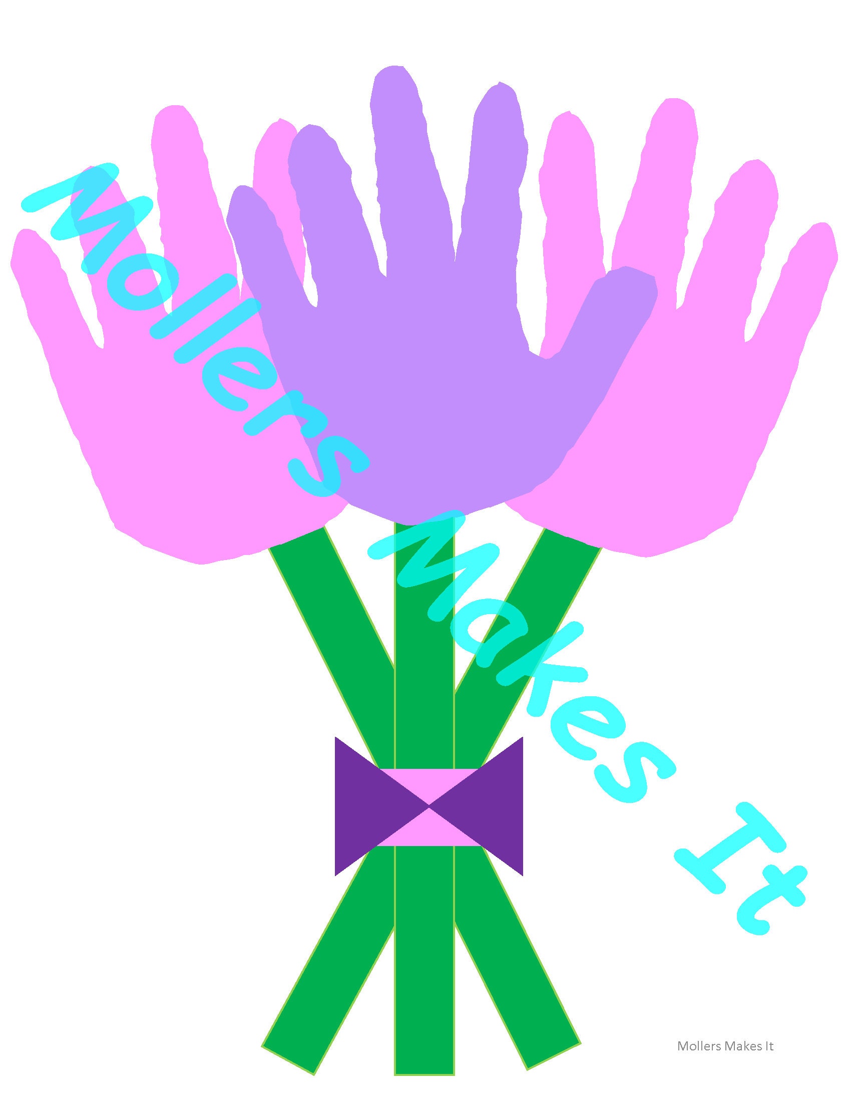 Mother's Day Bouquet Craft Template Bundle for Preschool, Kindergarten ...