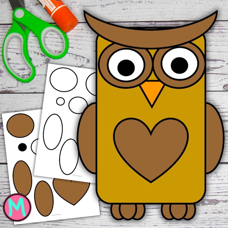 Optimistic Owl Craft Template for Kids, Simple Preschool Craft, Fun ...