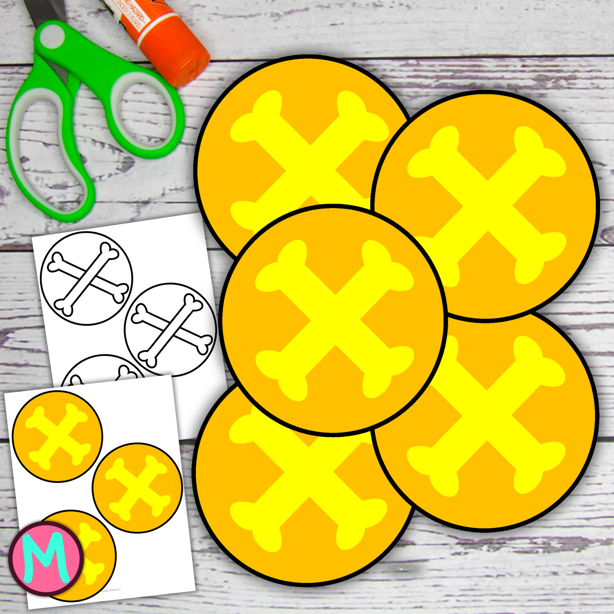 Gold Coin Craft Template for Kids in Preschool, Kindergarten ...