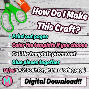 Gallant Giraffe Craft Template for Kids in Preschool, Simple Cut and ...