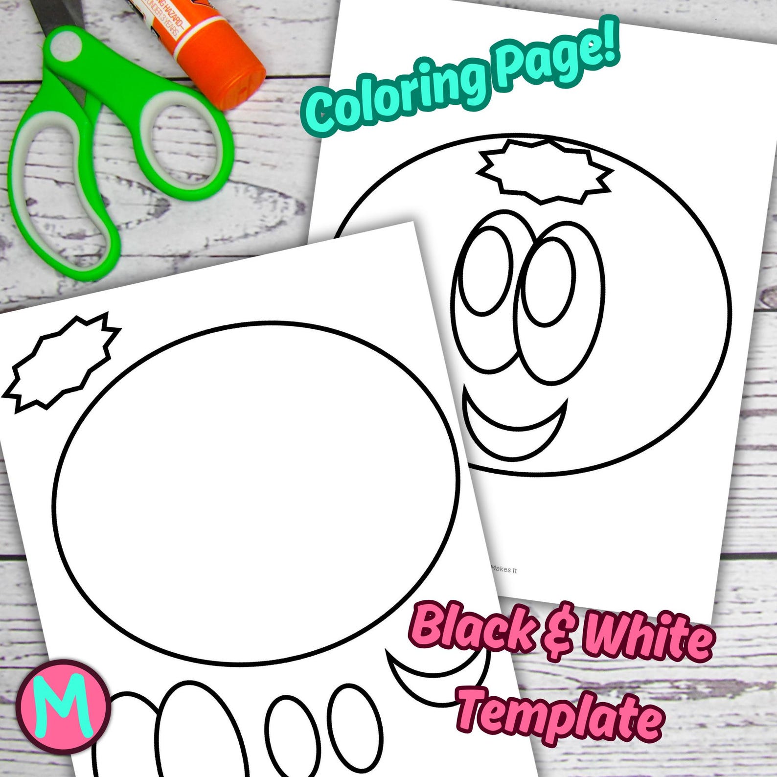 Blueberry Craft Template|printable Cut and Glue Food Paper Craft for ...