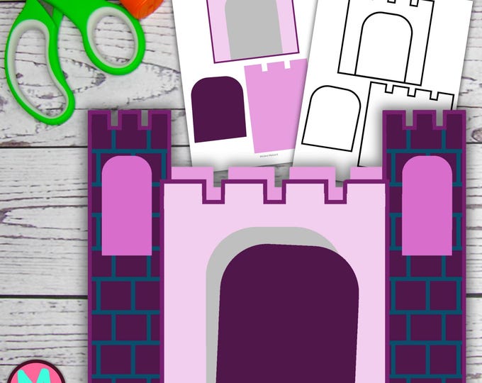 Printable Castle Template for Kids | Cardboard Fortress Craft DIY ...