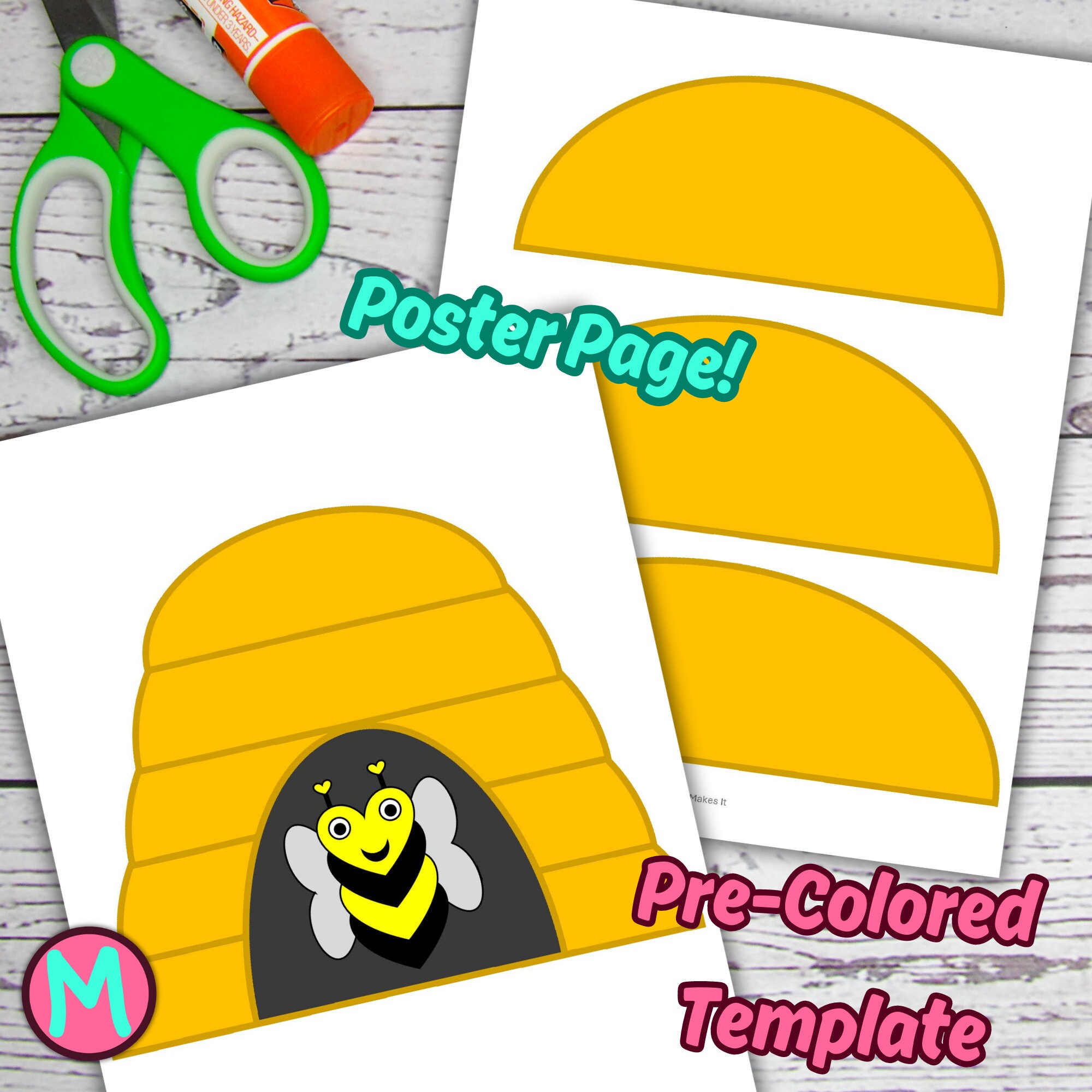 Beehive Craft Template