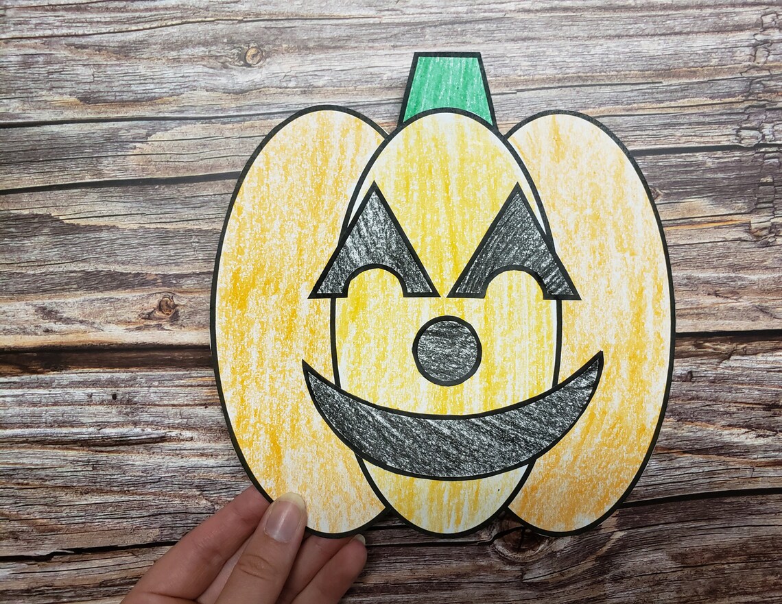Jack-o-lantern Craft Template for Kids, Preschool, Kindergarten ...