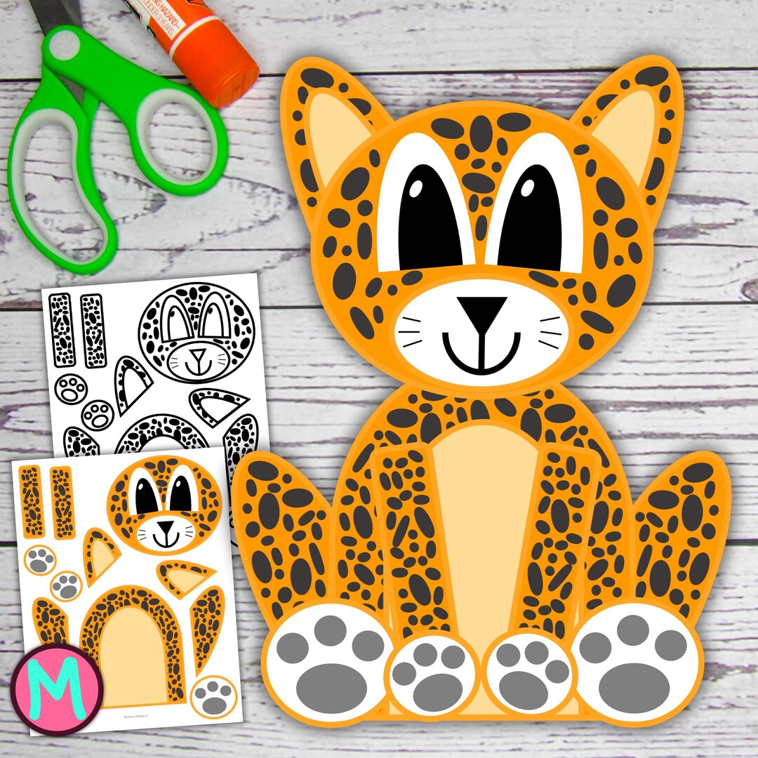 Cheetah Craft Template for Kids, Build A Cheetah Craft for ...