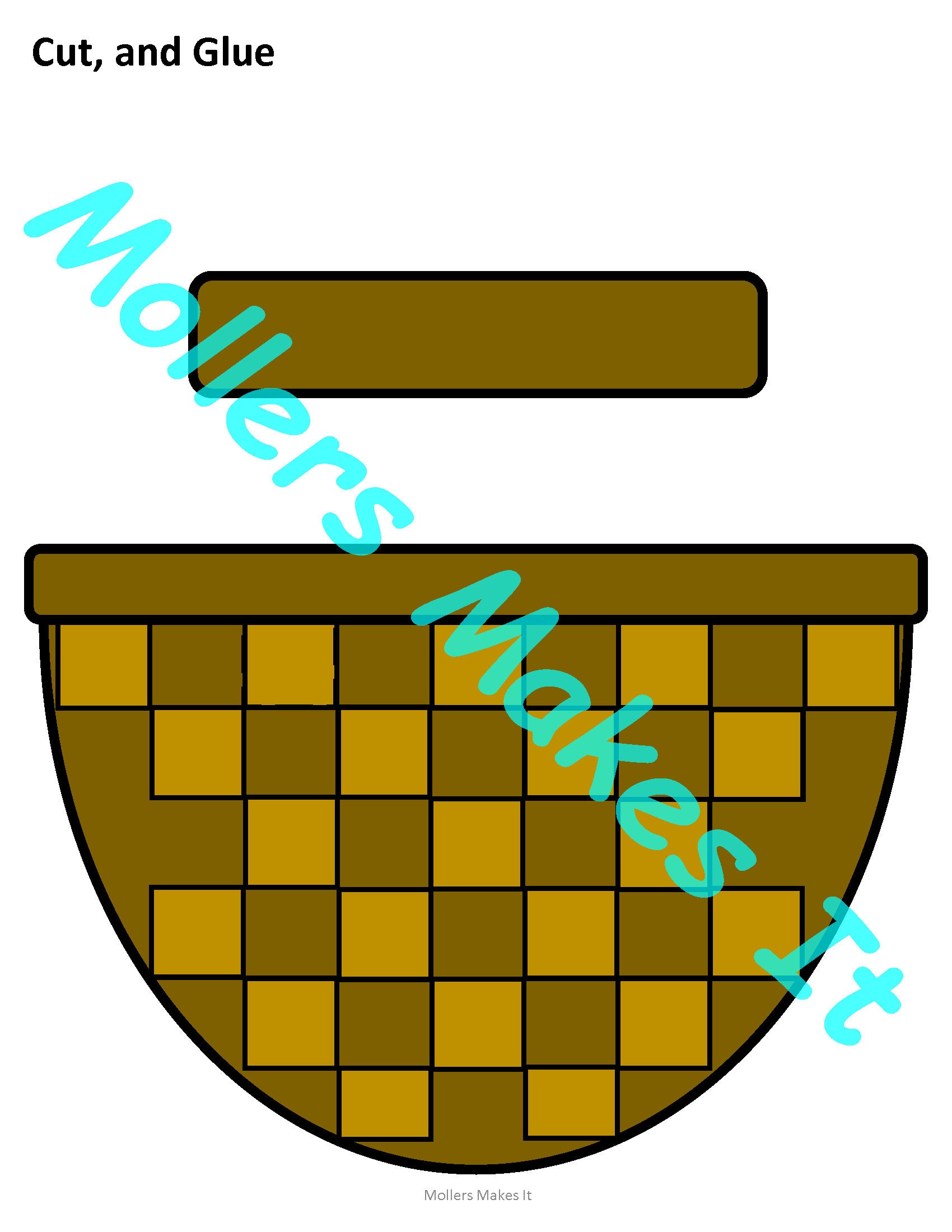 Easter Basket Craft Template for Kids in Preschool, Kindergarten ...