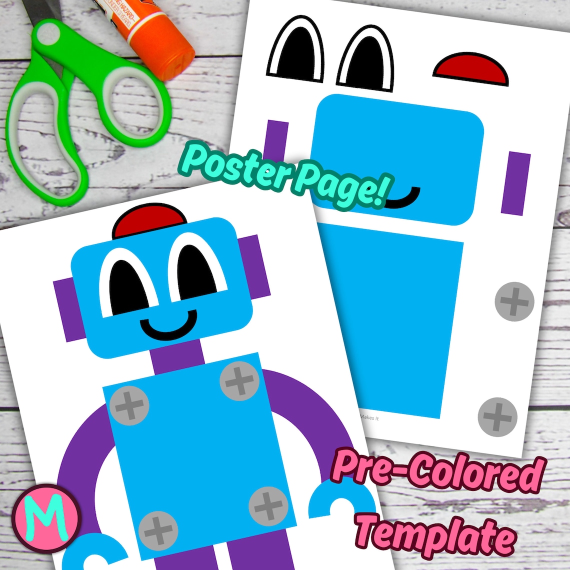 Rare Robot Craft Template for Kids, Build A Robot Craft, Simple Robot ...