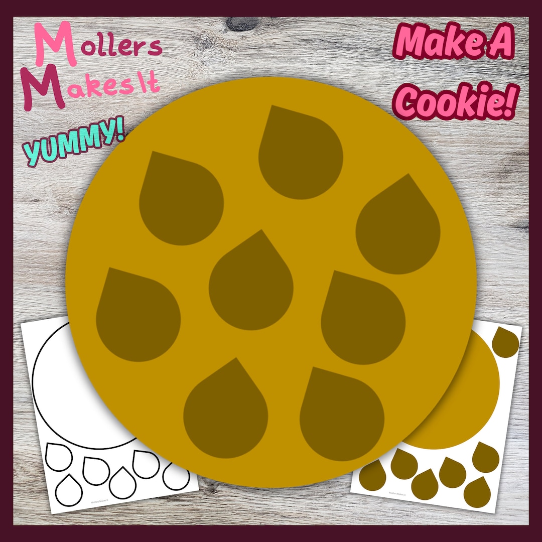 Chocolate Chip Cookie Craft Template for Kids, Preschool, Kindergarten ...