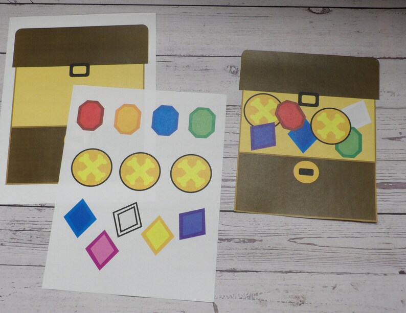 Pirate Treasure Chest Craft Template, Printable Cut and Glue Paper ...
