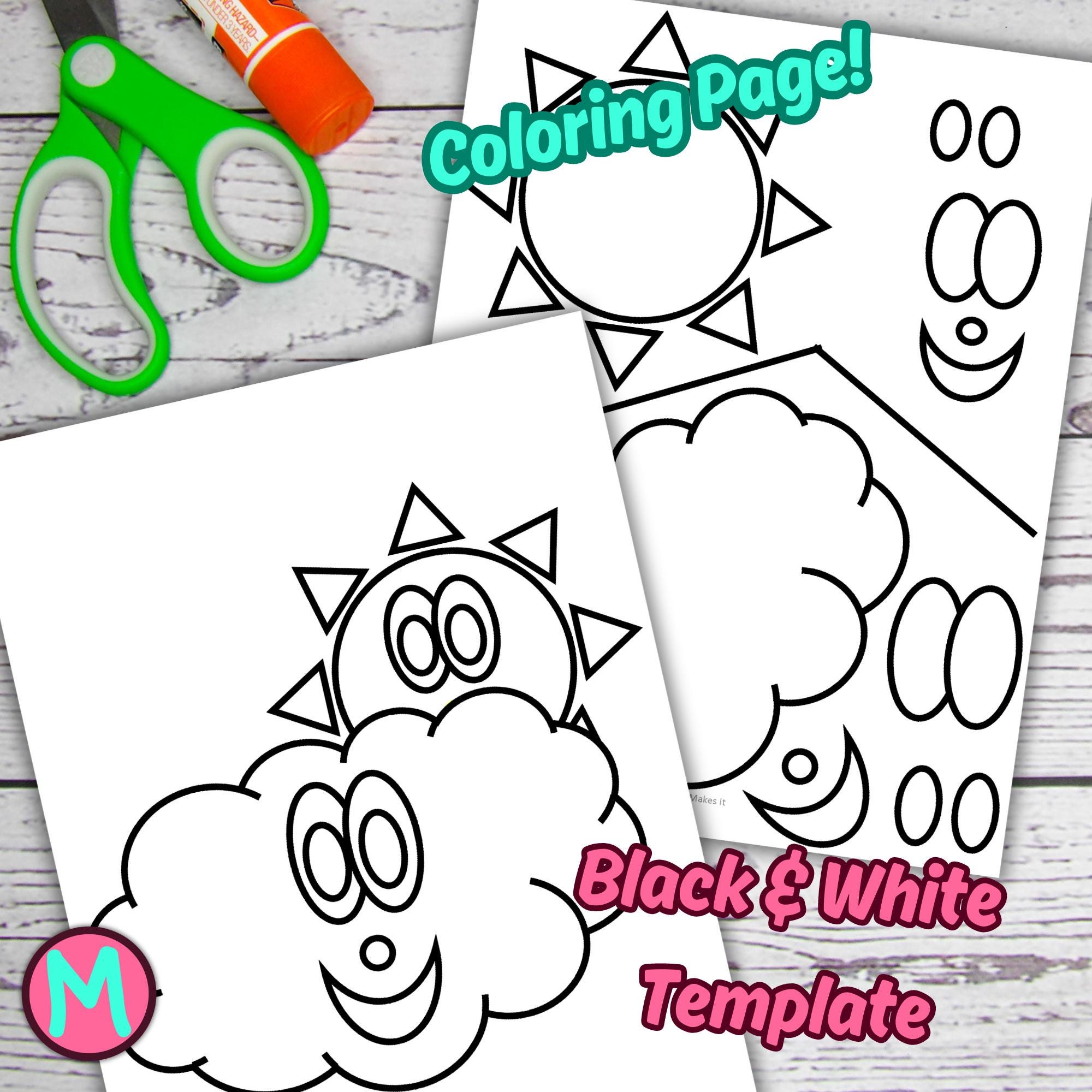 Weather Craft Template Bundle for Kids Cut and Glue Weather Activity ...