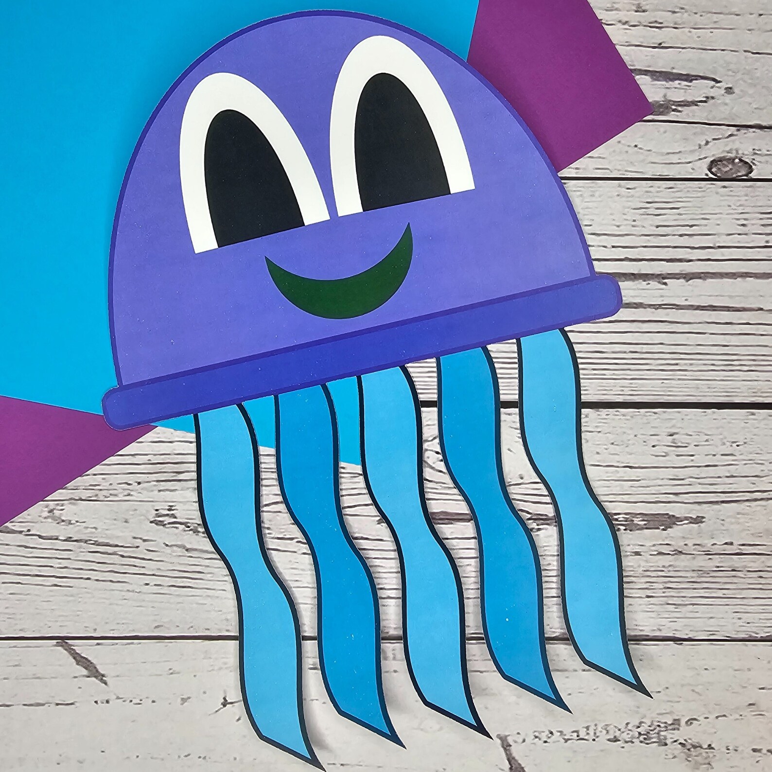 Jellyfish Craft Template for Kids, Ocean Animals, Simple Toddler Cut ...