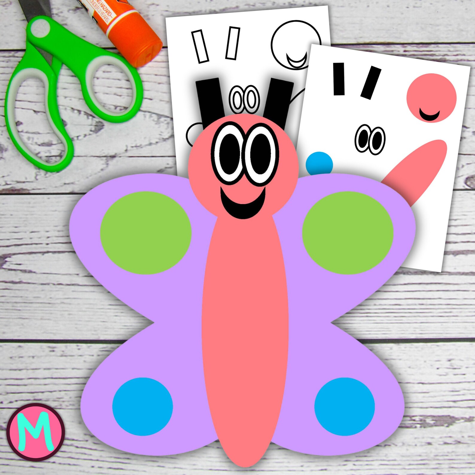Summer Butterfly Craft Template for Toddlers, Preschoolers ...