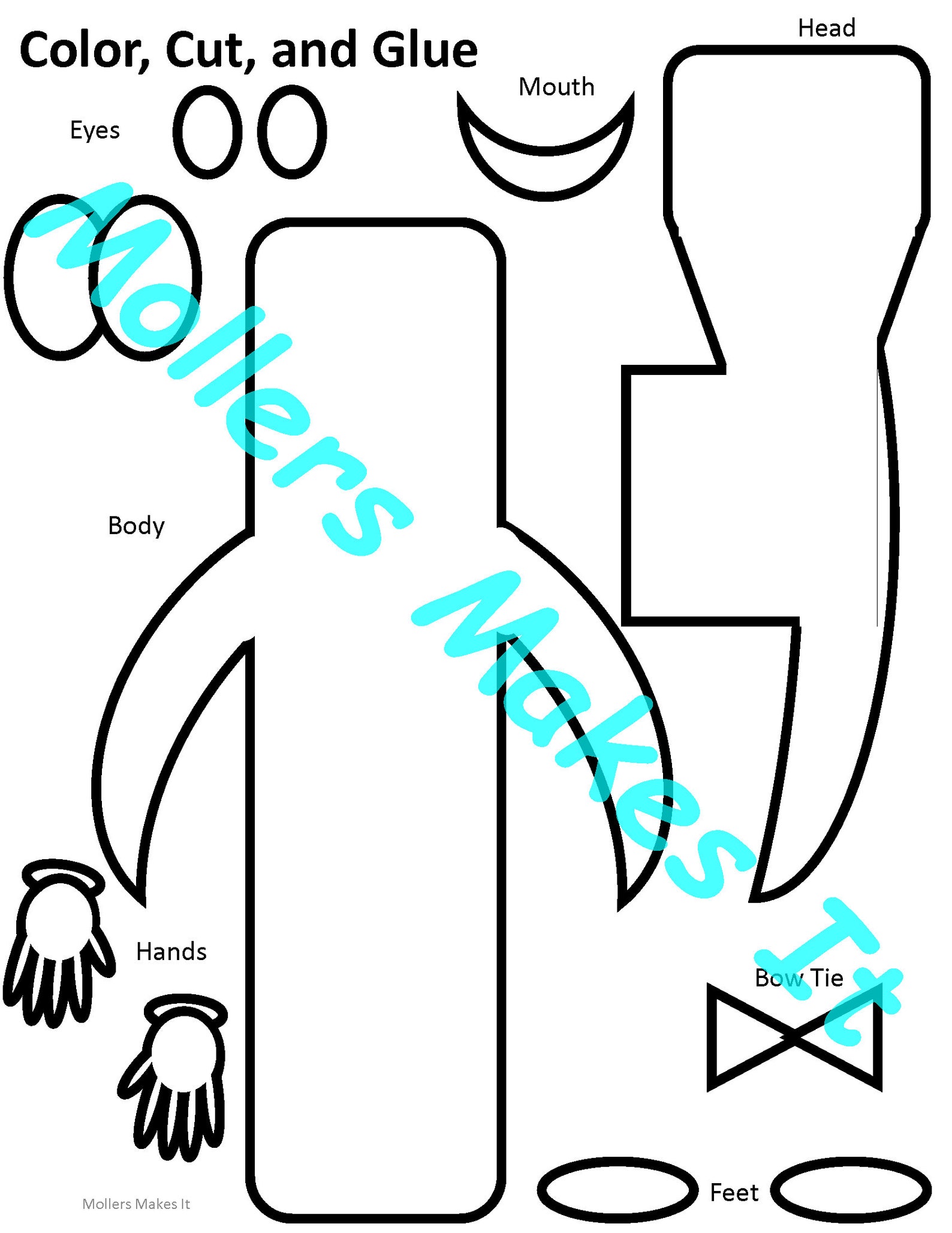 Hammer Tool Craft Template for Kids in Preschool, Kindergarten ...