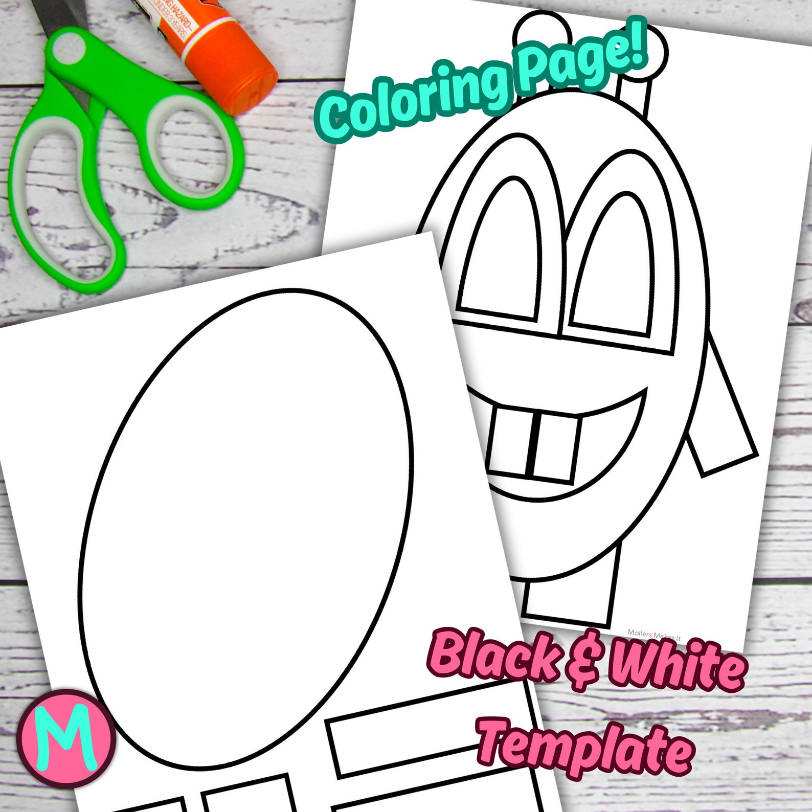 Orange Monster Craft Template for Kids, Preschool, Kindergarten ...