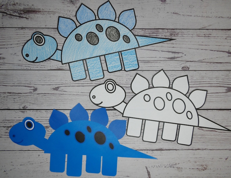 Stegosaurus Craft for Kids: Cut and Glue Activity (PDF) - Etsy Australia